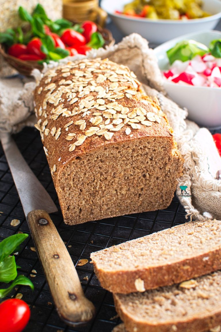 Prosty chleb pełnoziarnisty (bez wyrabiania)