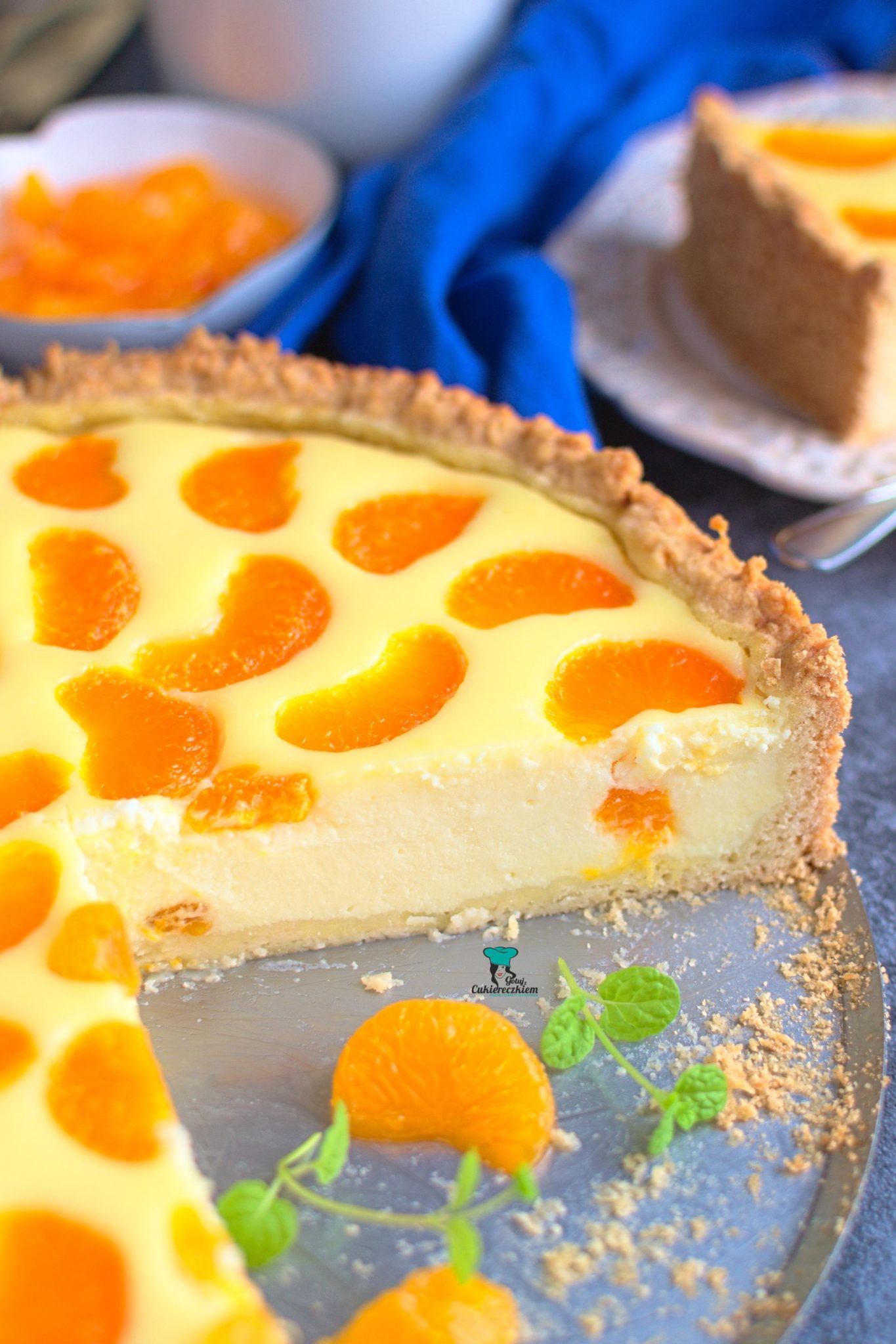Sernik z mandarynkami