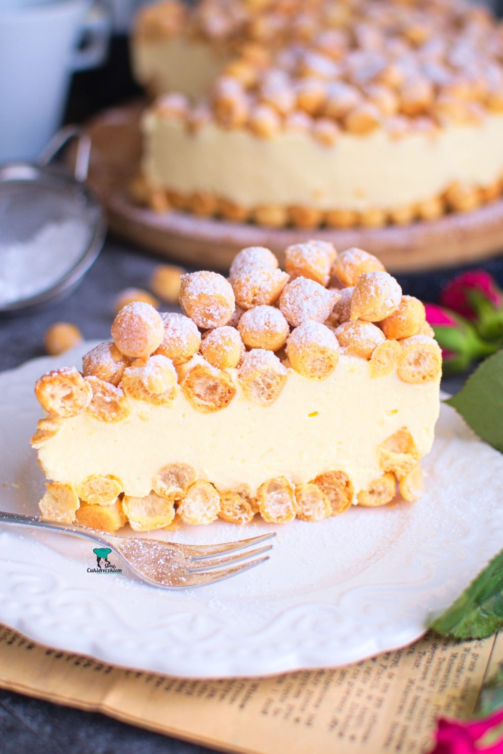 Karpatka bez pieczenia (na groszku ptysiowym)